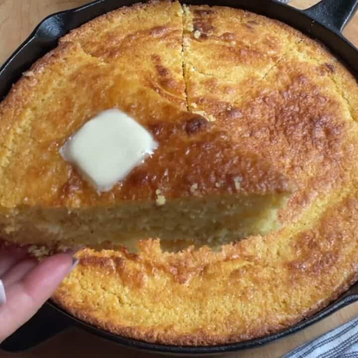 Old Fashioned Skillet Cornbread | Powell Family Cooking
