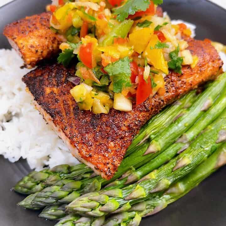 Cast Iron Blackened Salmon Recipe | Powell Family Cooking