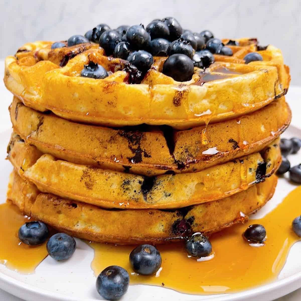 Easy Blueberry Waffle Recipe - Belgian Style with Buttermilk | Powell ...
