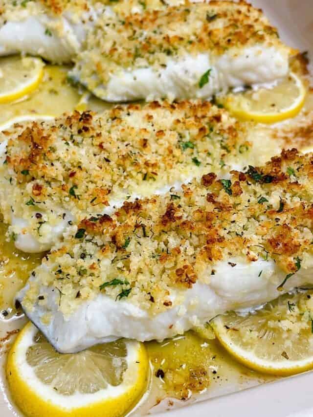 Easy Lemon Garlic Baked Halibut Recipe | Powell Family Cooking