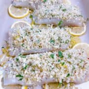 Easy Lemon Garlic Baked Halibut Recipe | Powell Family Cooking