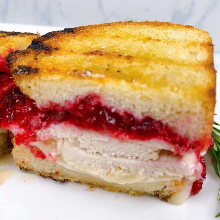 Turkey Brie Cranberry Grilled Sandwich | Powell Family Cooking