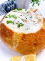 Creamy Clam Chowder in a Sourdough Bread Bowl | Powell Family Cooking