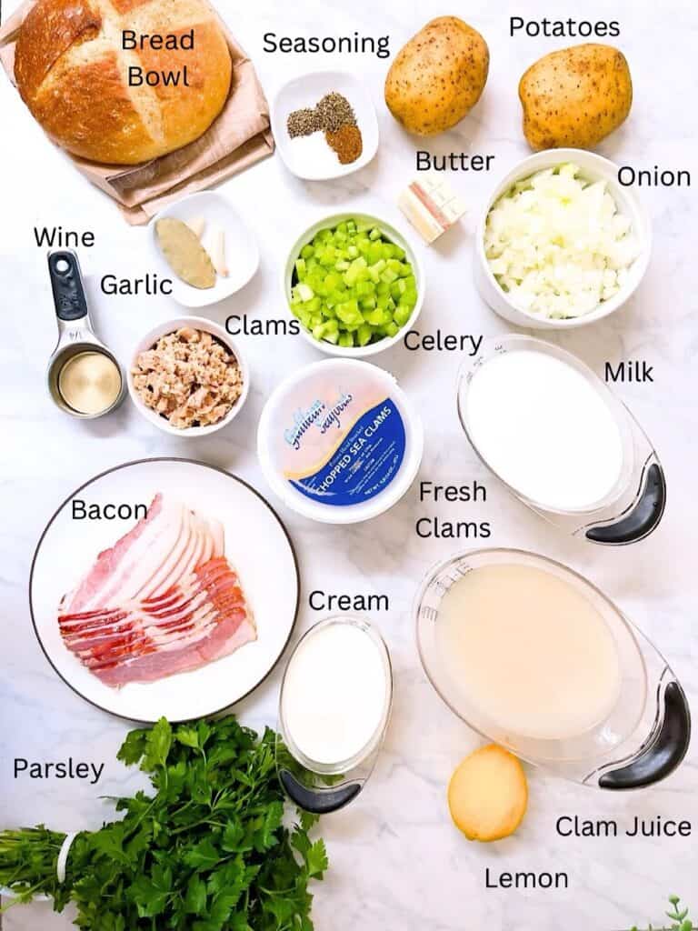 Creamy Clam Chowder in a Sourdough Bread Bowl | Powell Family Cooking