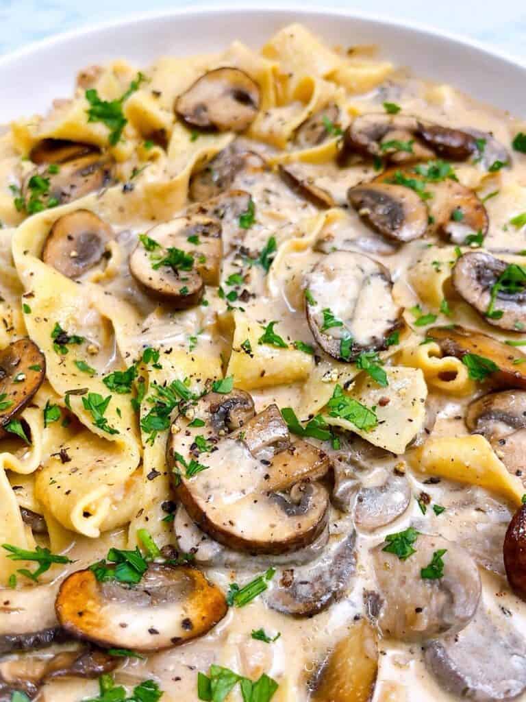 Creamy Garlic Mushroom Pasta | Powell Family Cooking