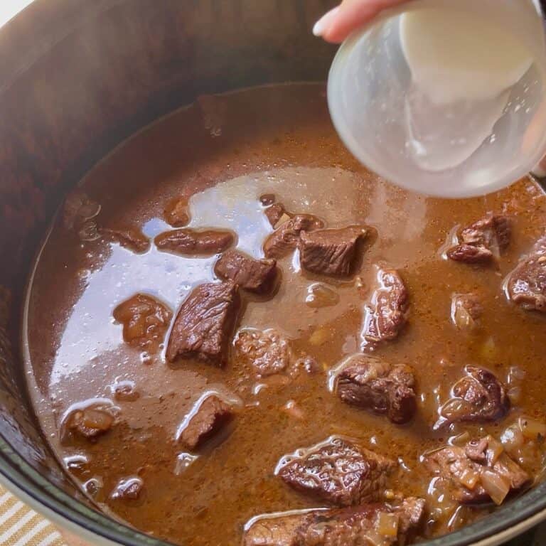 Dutch Oven Beef Tips with Gravy | Powell Family Cooking
