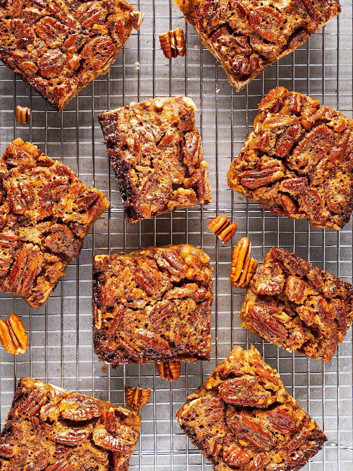 Pecan Pie Bars with Shortbread Crust | Powell Family Cooking