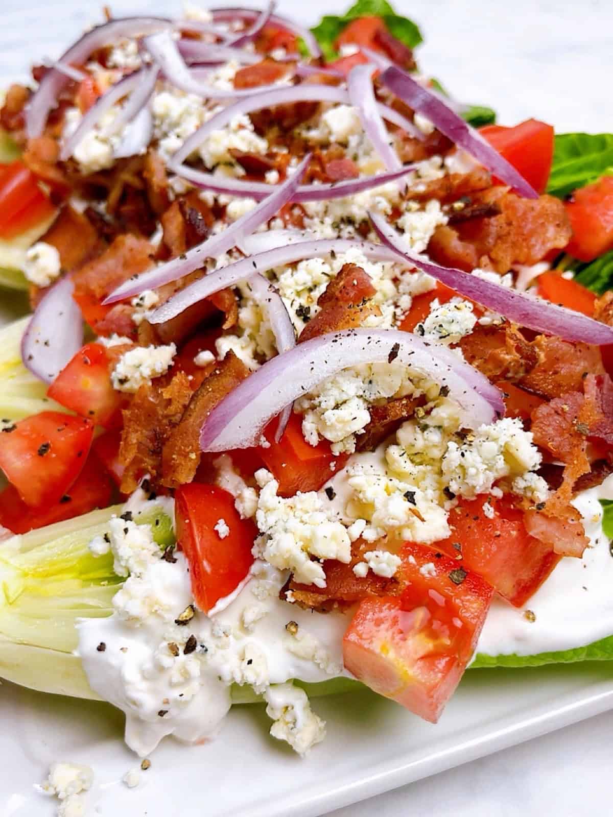 Blue Cheese Romaine Wedge Salad Recipe | Powell Family Cooking