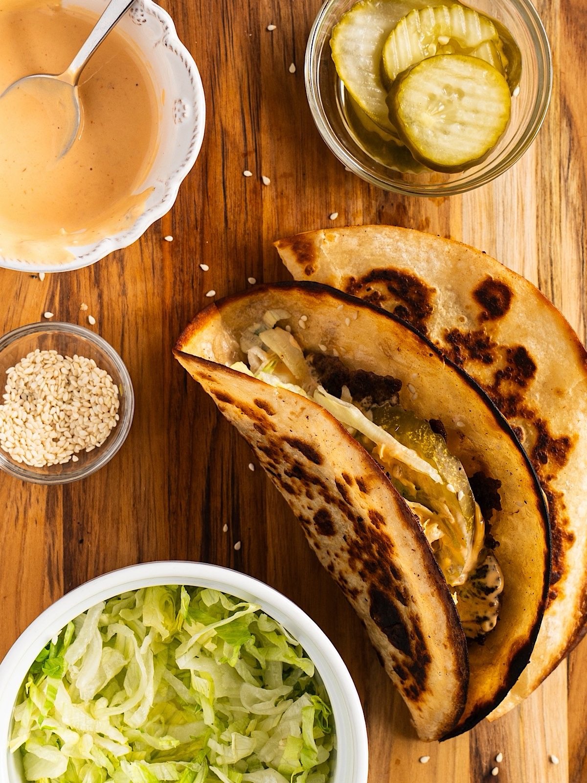 Smashed Big Mac Tacos (Cheeseburger Tacos) | Powell Family Cooking